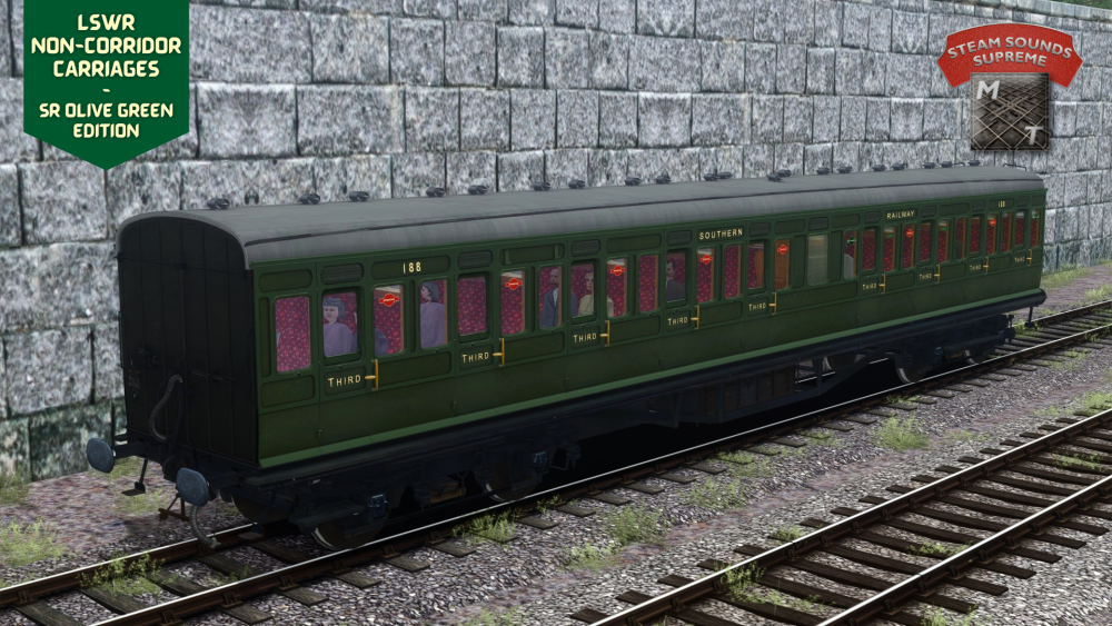 MT LSWR Carriage Set 2 - SR Olive Green
