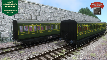 MT LSWR Carriage Set 2 - SR Olive Green