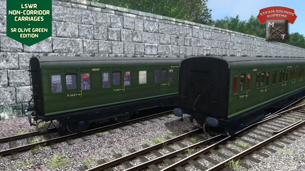 MT LSWR Carriage Set 2 - SR Olive Green