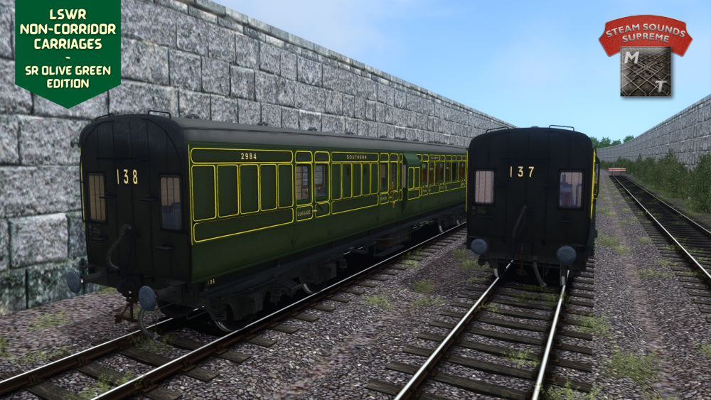 MT LSWR Carriage Set 2 - SR Olive Green
