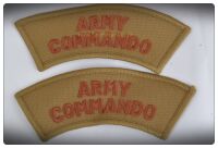 Army Commando Shoulder Titles (Pair)