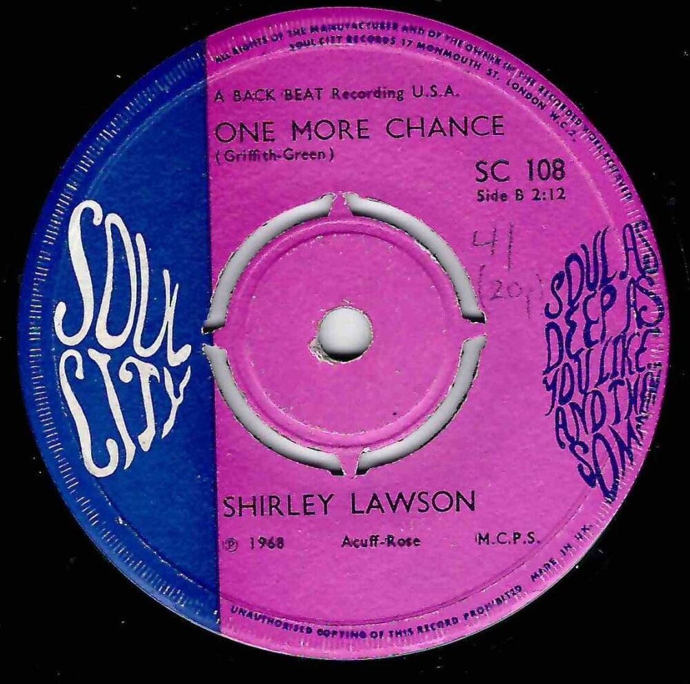 SHIRLEY LAWSON - ONE MORE CHANCE / THE STAR