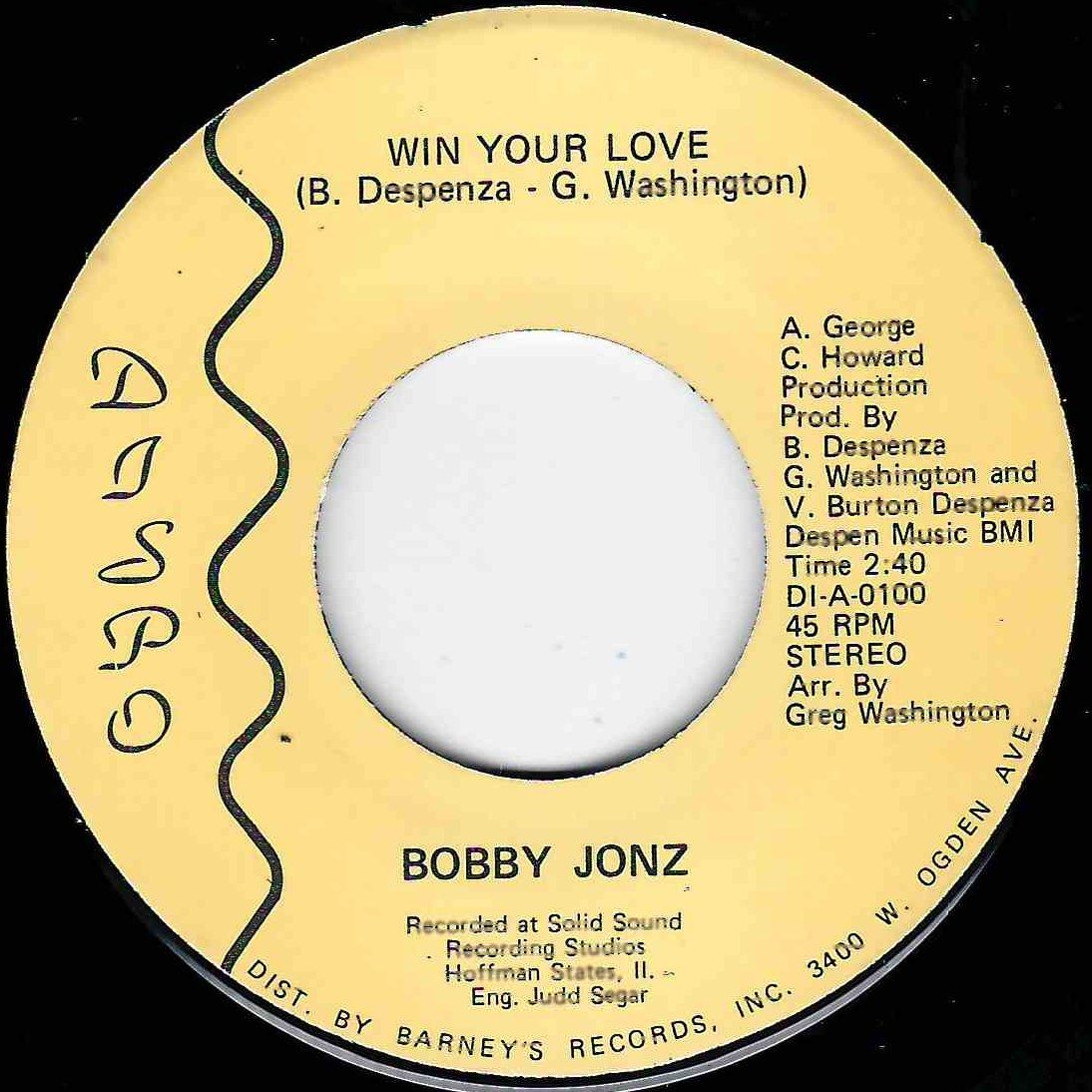 BOBBY JONZ - WIN YOUR LOVE