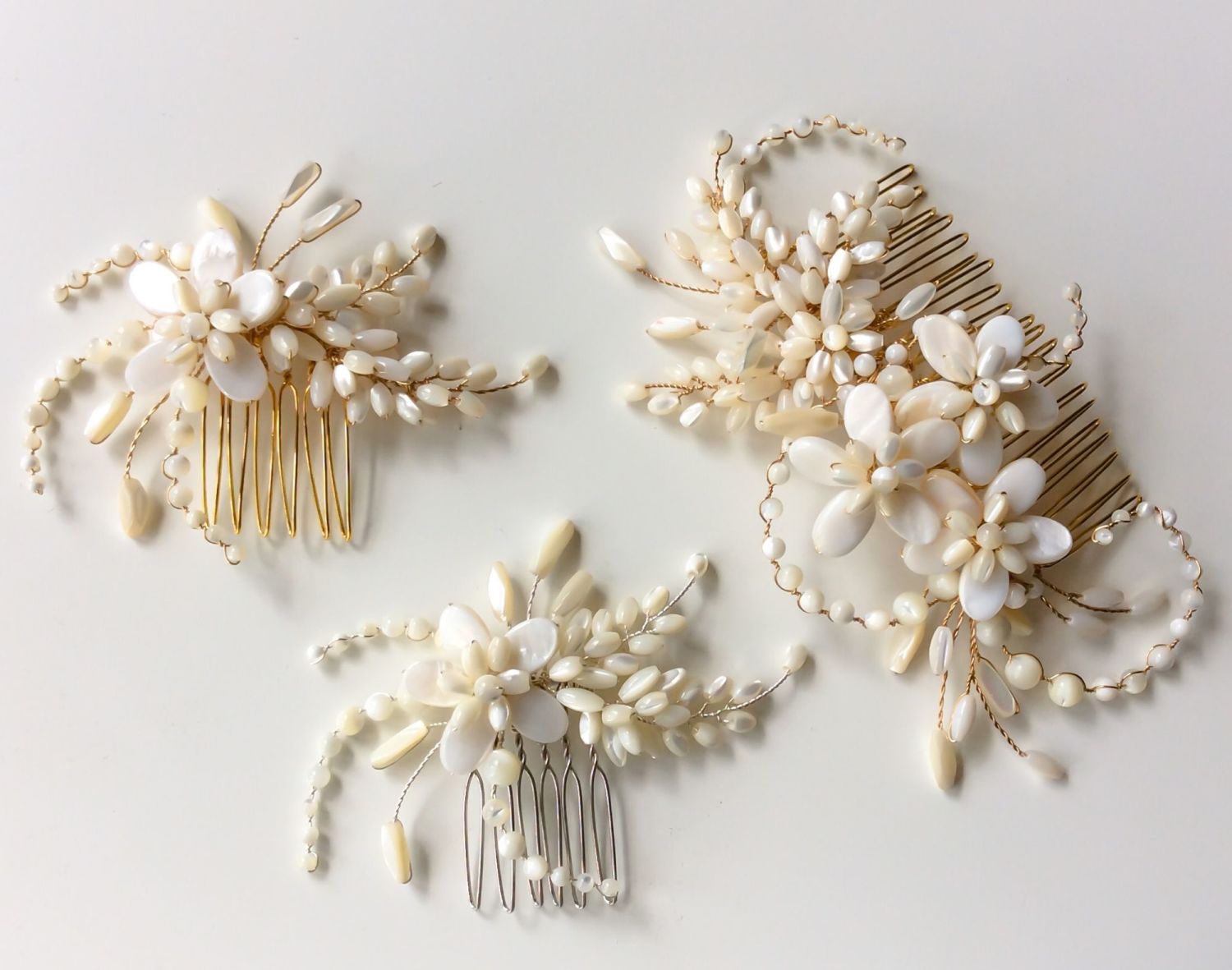Astor Mother of Pearl | Statement Bridal Hair Comb