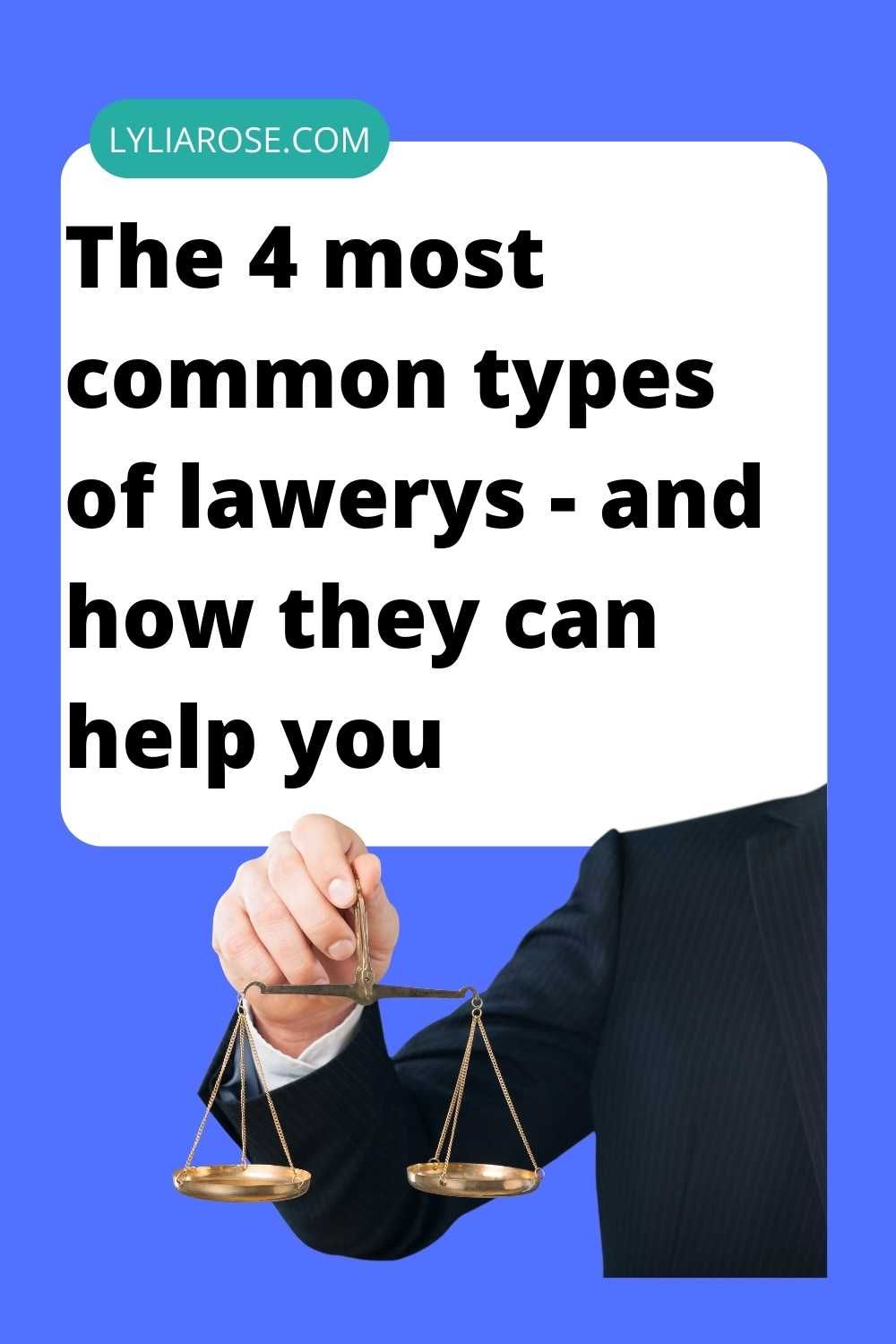 Understanding the different types of lawyers for the best representation