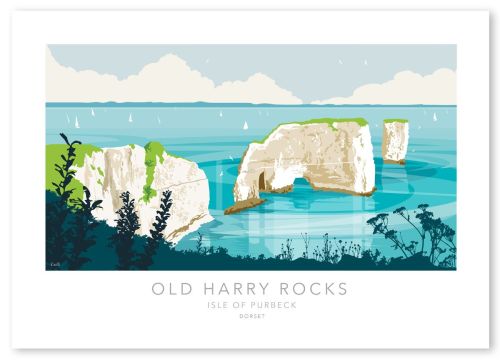 Old Harry Rocks Illustration | Kevin Williamson