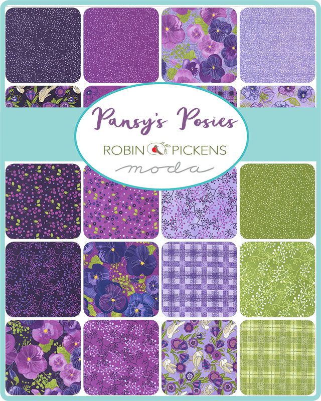 Pansys Posies by Robin Pickens for Moda - The Juberry Fabrics Shop - a ...