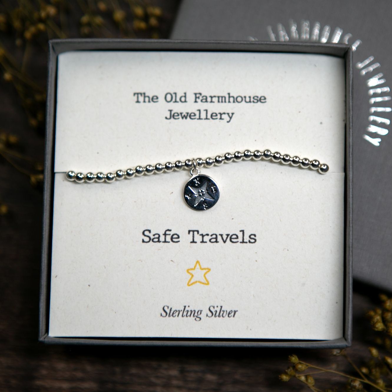 Safe Travels Compass Beaded Bracelets