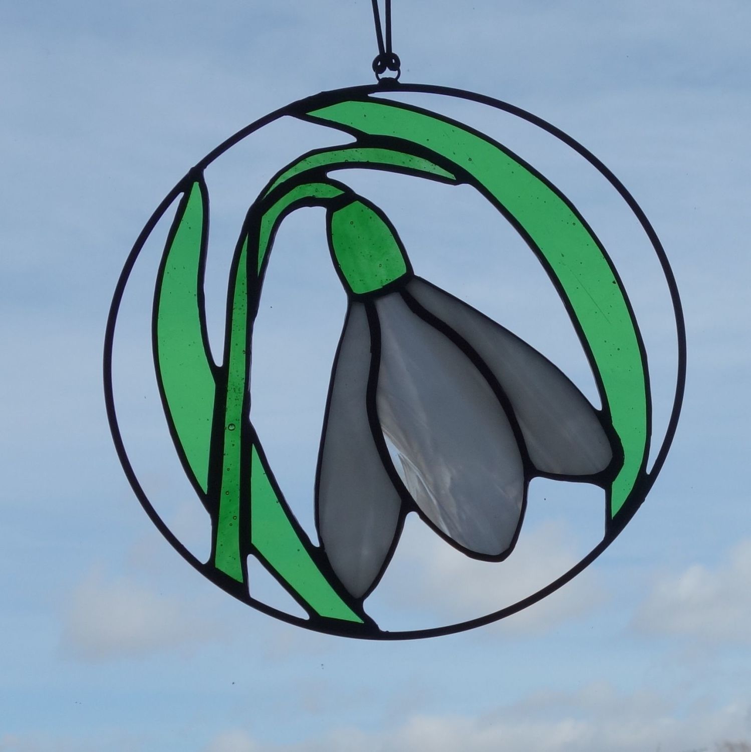 Snowdrop Hoop - Stained Glass | Virle Archer Glass