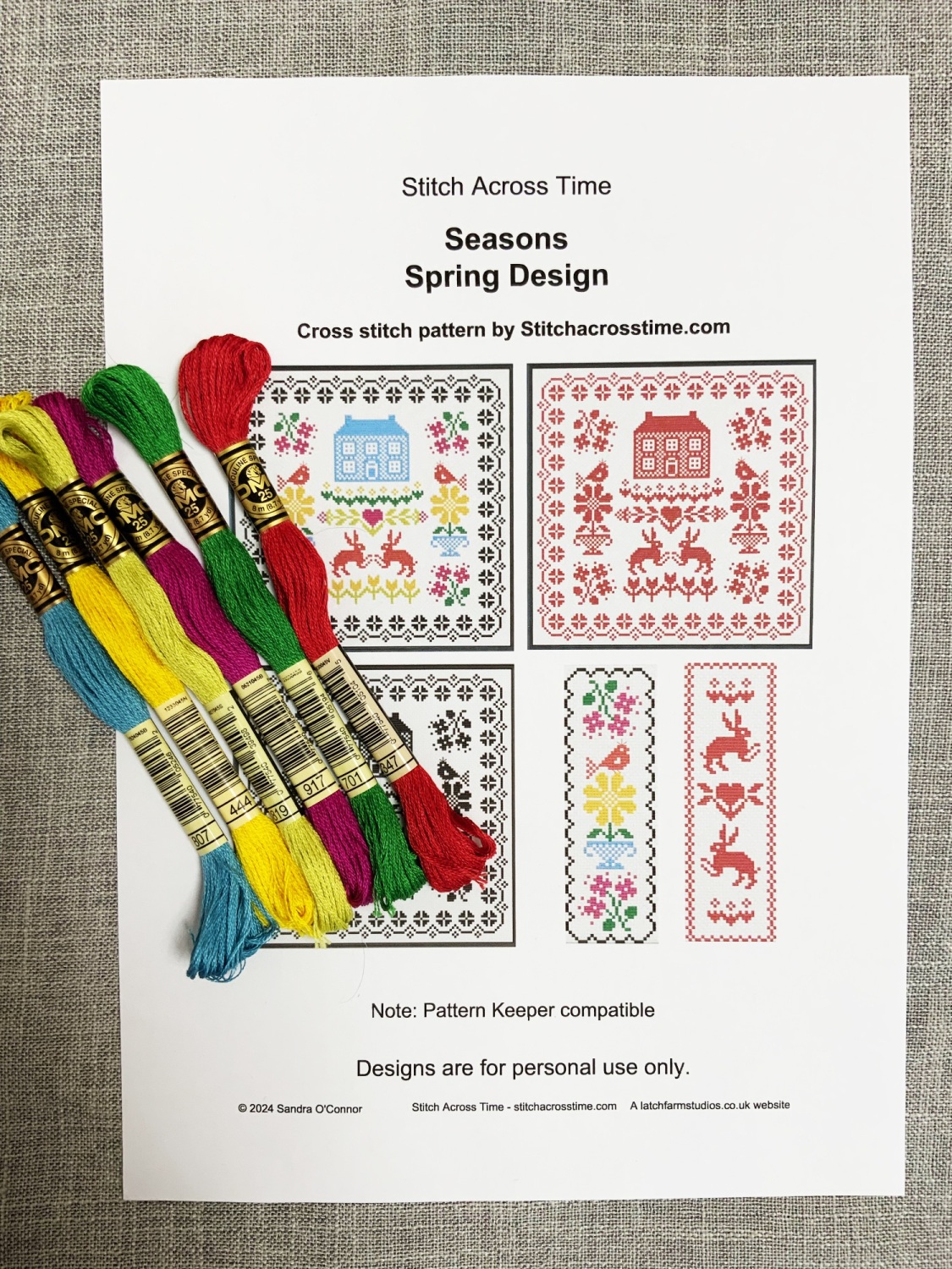 Seasons Spring pattern. A ‘Stitch Across Time’ cross stitch chart ...