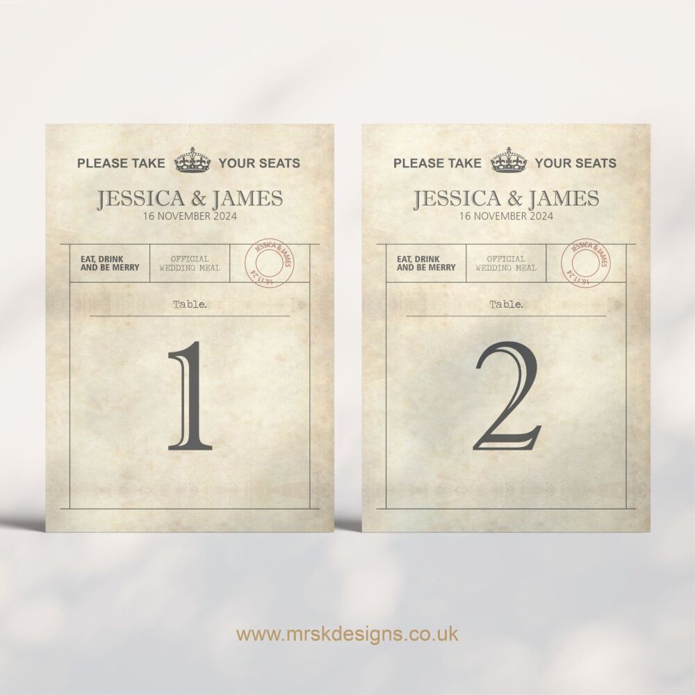 Vintage Telegram Wedding Invitation - Weddings | Mrs K Designs