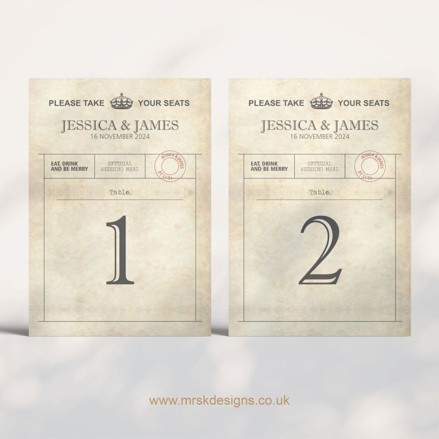 Vintage Telegram Wedding Invitation - Weddings | Mrs K Designs