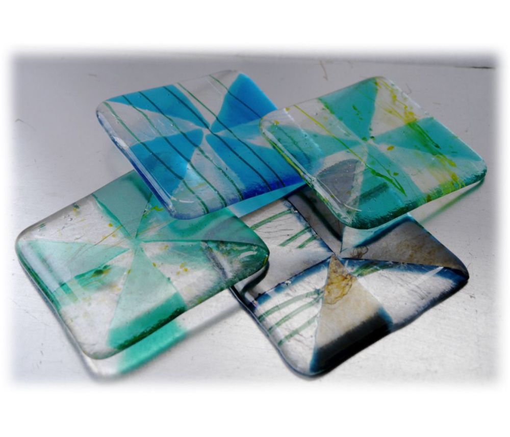 Fused Glass Art. All unique pieces in a range of colours and sizes