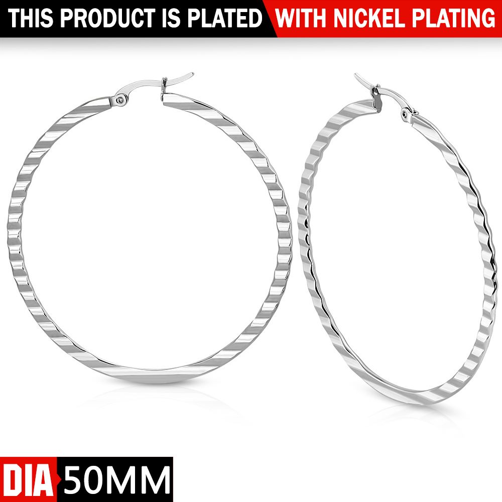50MM Stainless Steel Flat Hoop #E45E1