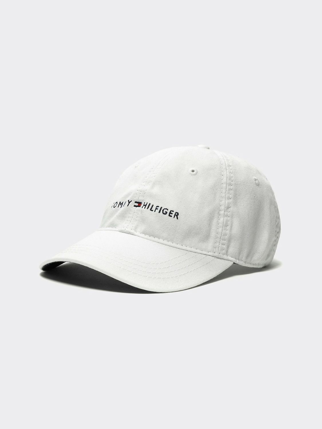Tommy Hilfiger White Signature Baseball Cap Size: OS