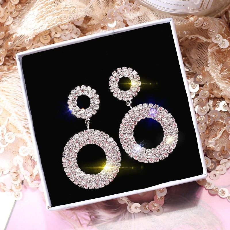 Silver Luxury Crystal/Rhinestone Earrings