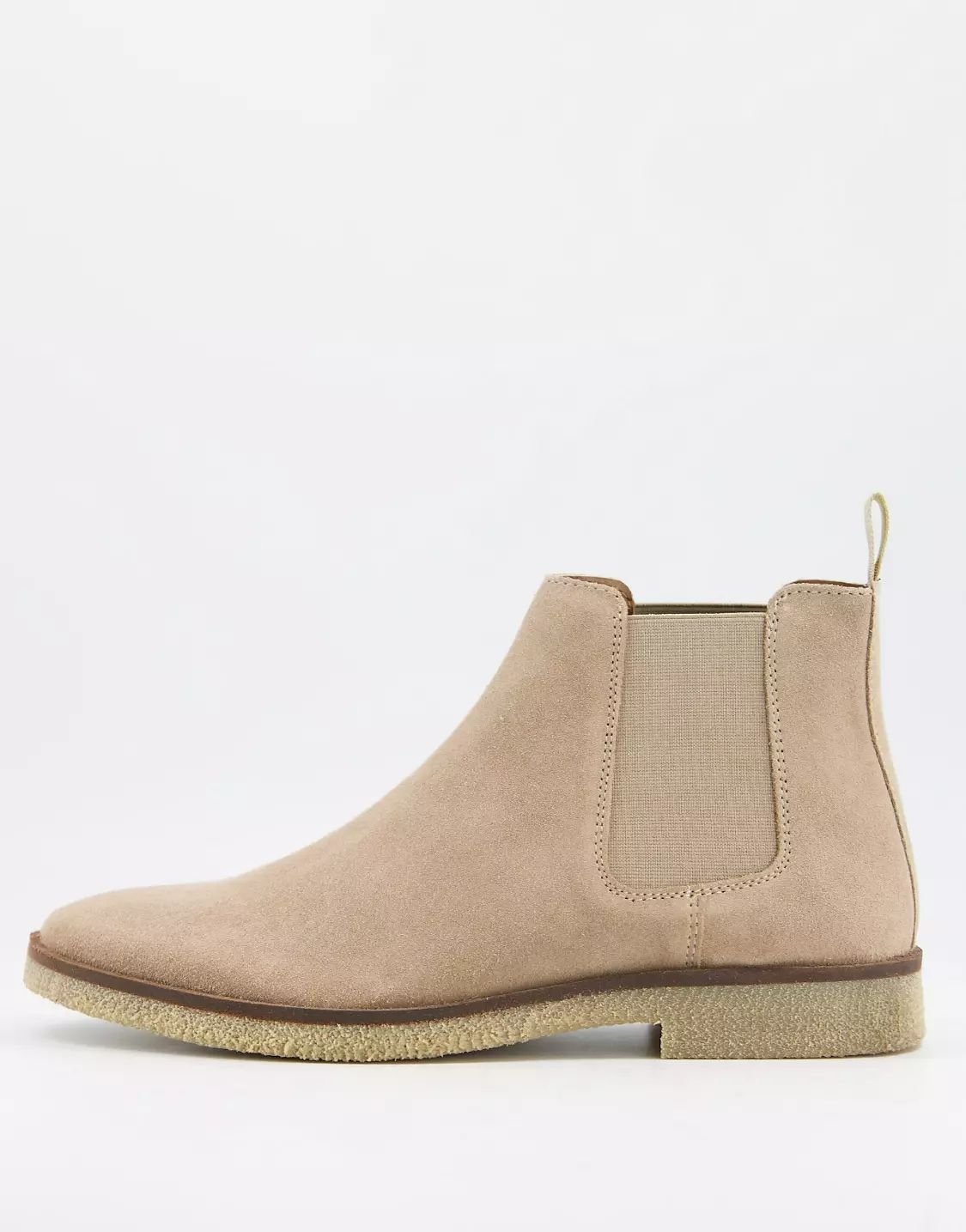 Walk London Beige Suede Chelsea Boots Size: 9