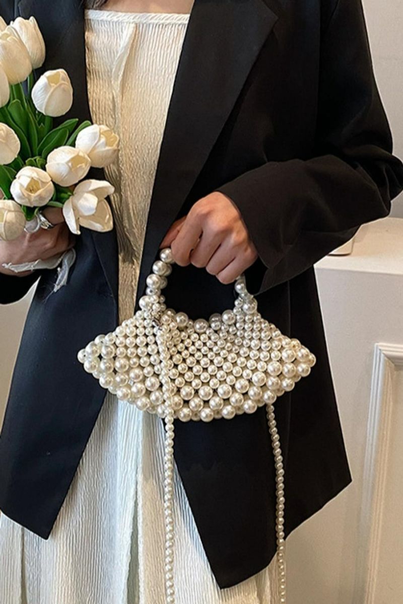 Pearl Open Design Crossbody Handbag