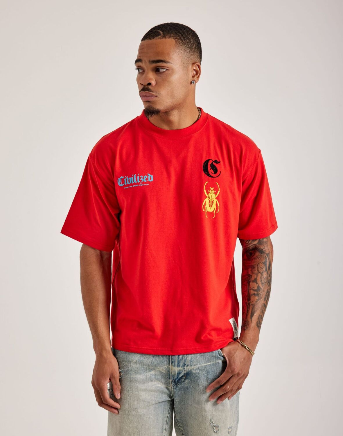 Red Graphic Streetwear Tee Size: 2XL SKU: 10087932