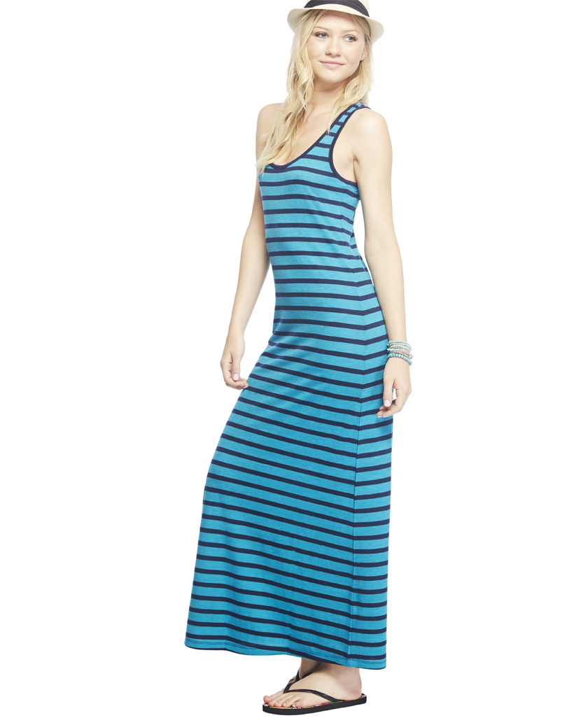 Striped Racer Maxi Dress Size S