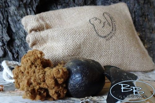 Primitive Fire Lighting Kit with Iron Pyrite Nodule + Flint