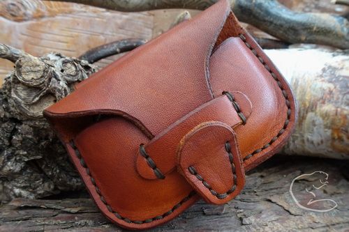 NEW - Hand Stitched Real 'Old School' Pocket Sized Tinder Pouch with ...