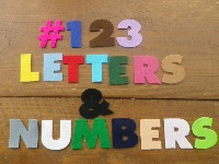 Felt letters and numbers