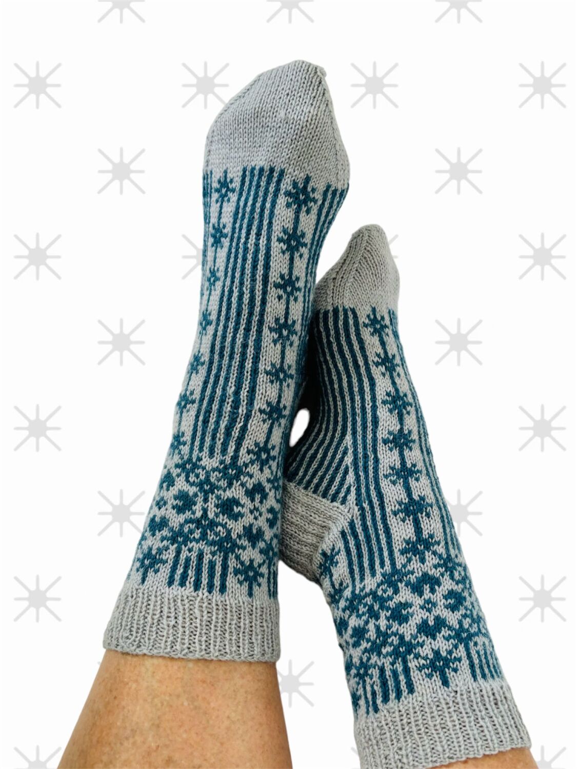 Sock knitting Pattern | Frivolous Flower socks