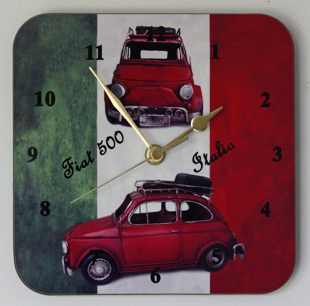 Fiat 500 on Italian Flag