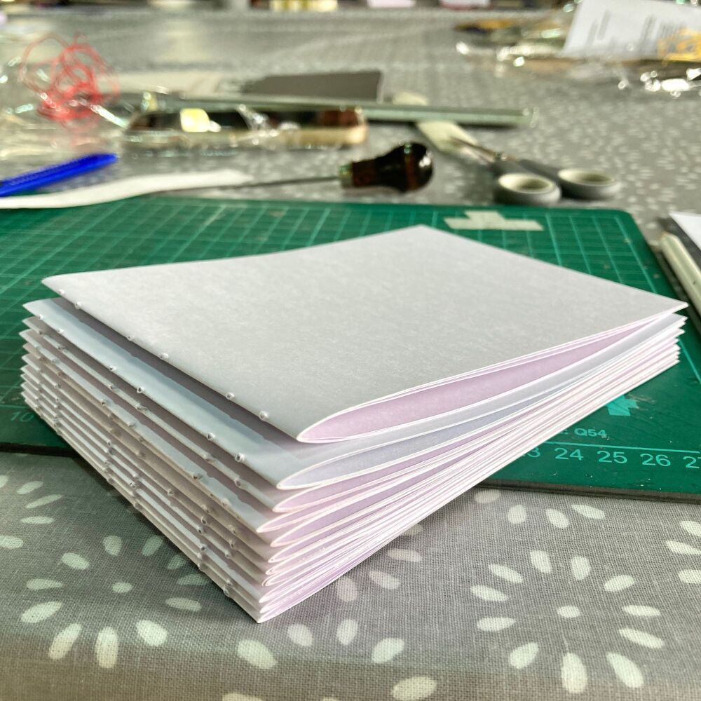 Bookbinding Workshop at Three Little Pigs – Making a bespoke journal using exposed spine book ...