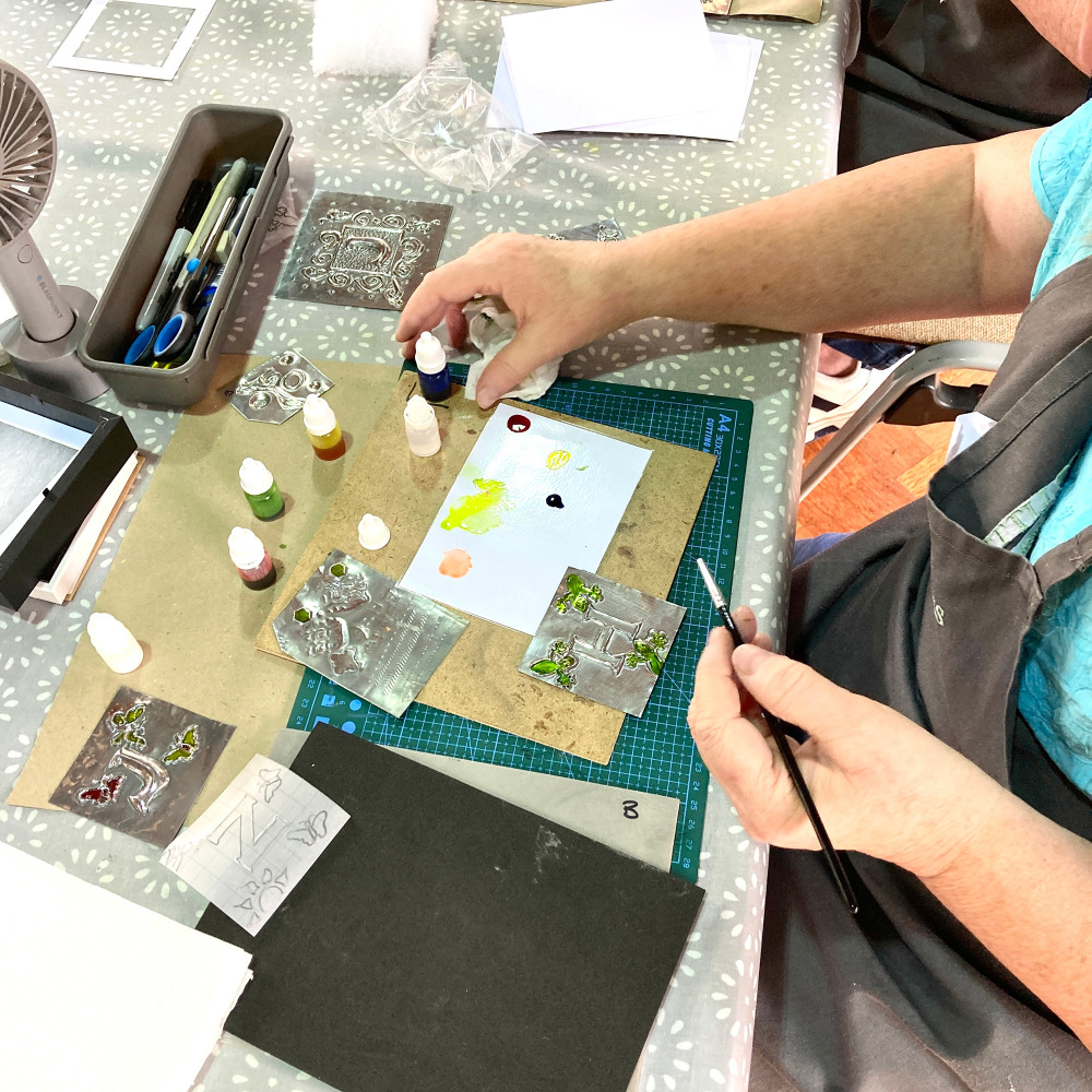 Metal Embossing Workshop at Three Little Pigs - Learn metal embossing ...