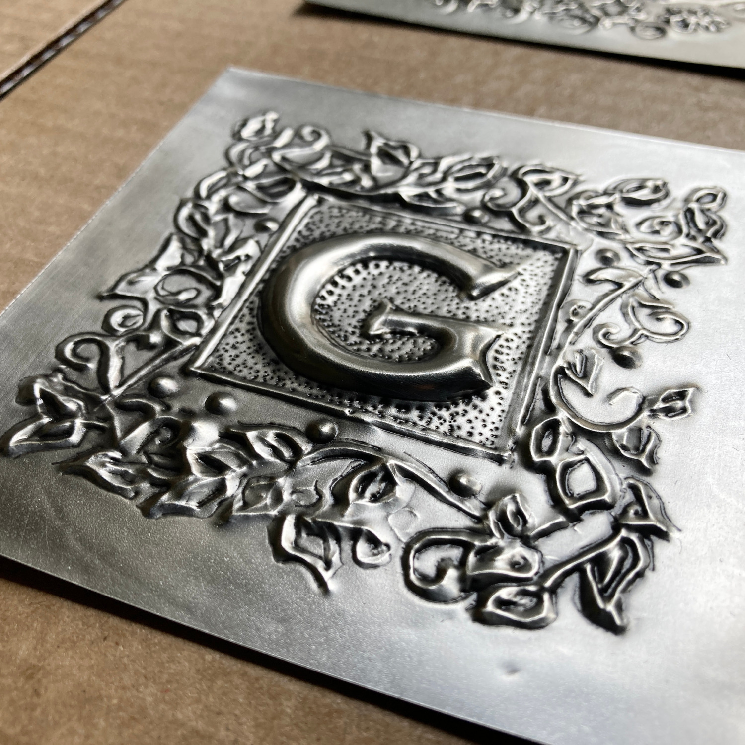 Metal Embossing Workshop at Three Little Pigs - Learn metal embossing ...