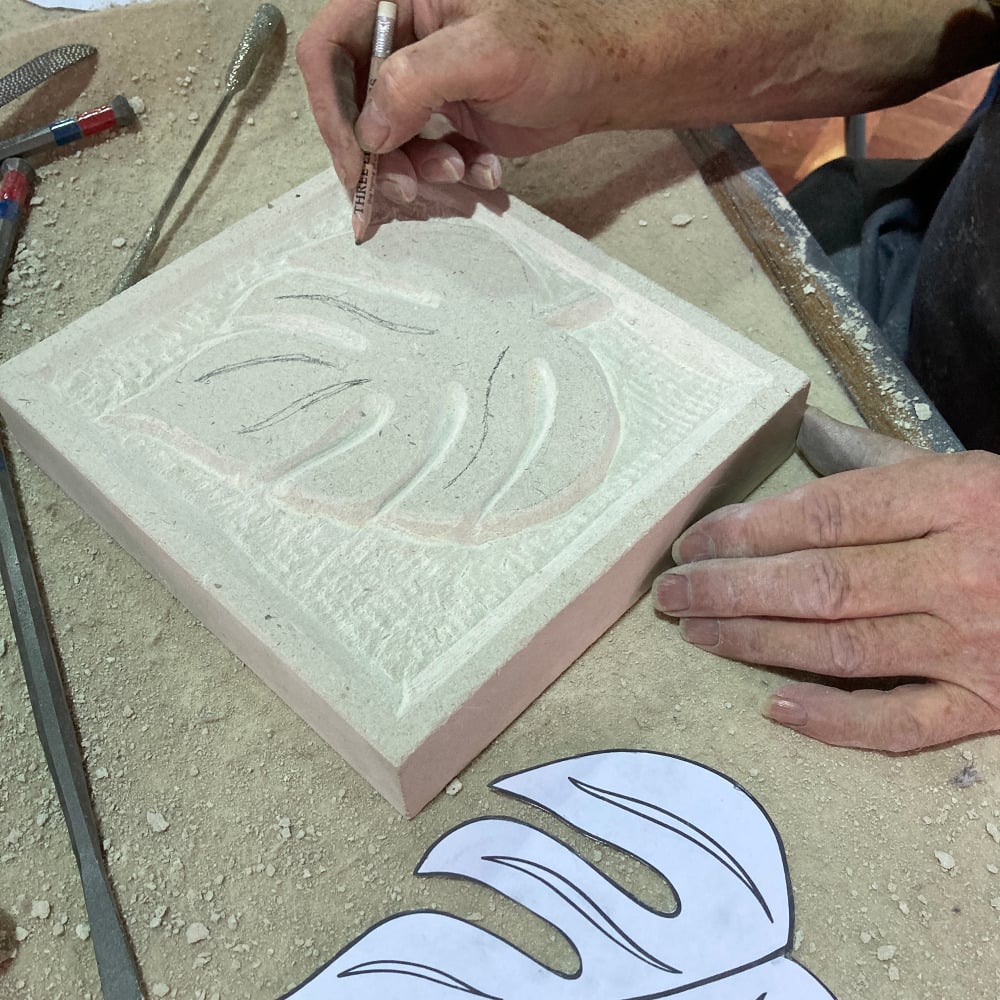 Stone Carving Workshop at Three Little Pigs – Learning how to carve ...