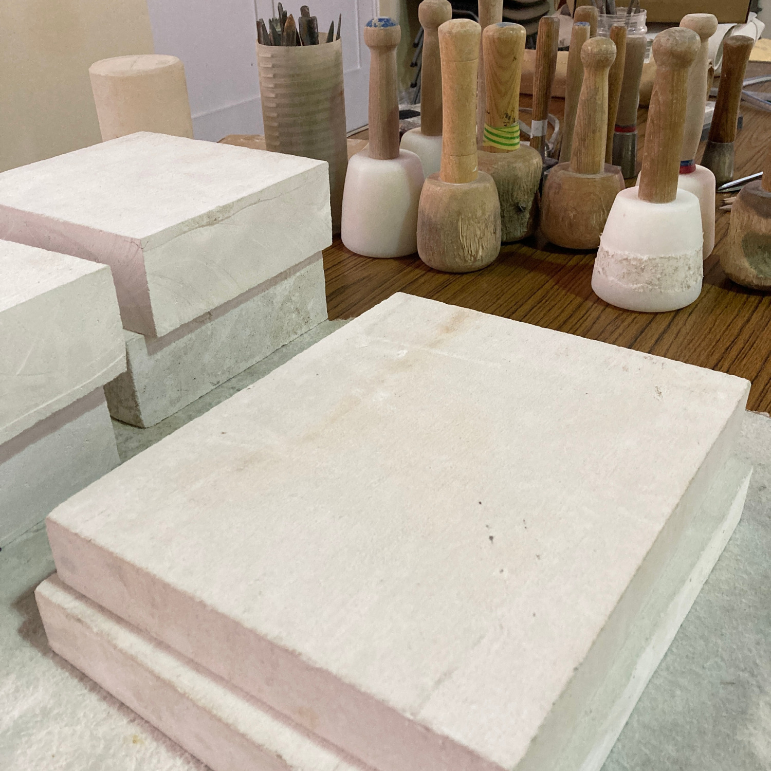 Stone Carving Workshop at Three Little Pigs – Learning how to carve ...