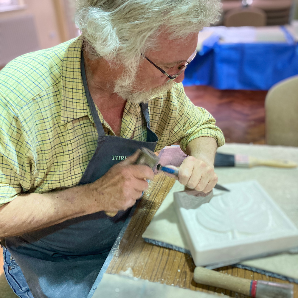 Stone Carving Workshop at Three Little Pigs – Learning how to carve ...