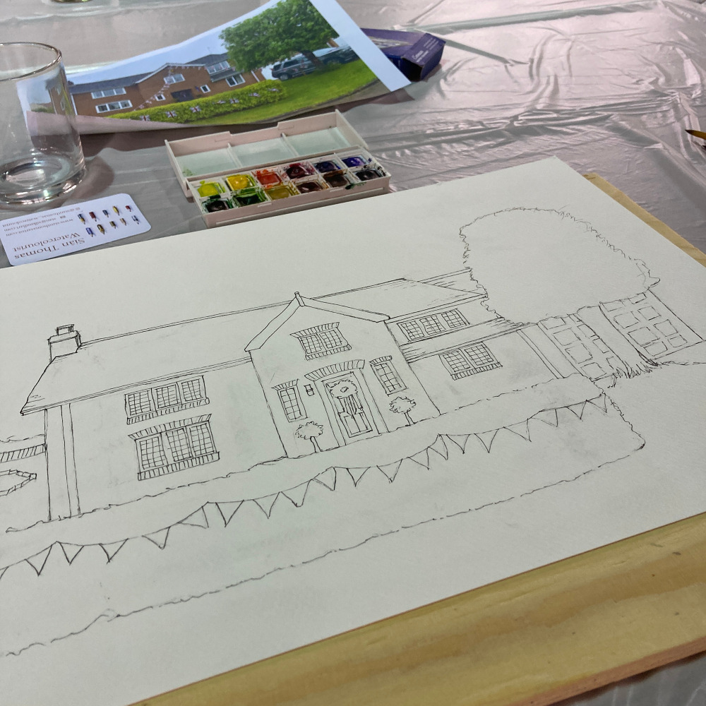 Pen and Watercolour Buildings Portrait Workshop at Three Little Pigs ...