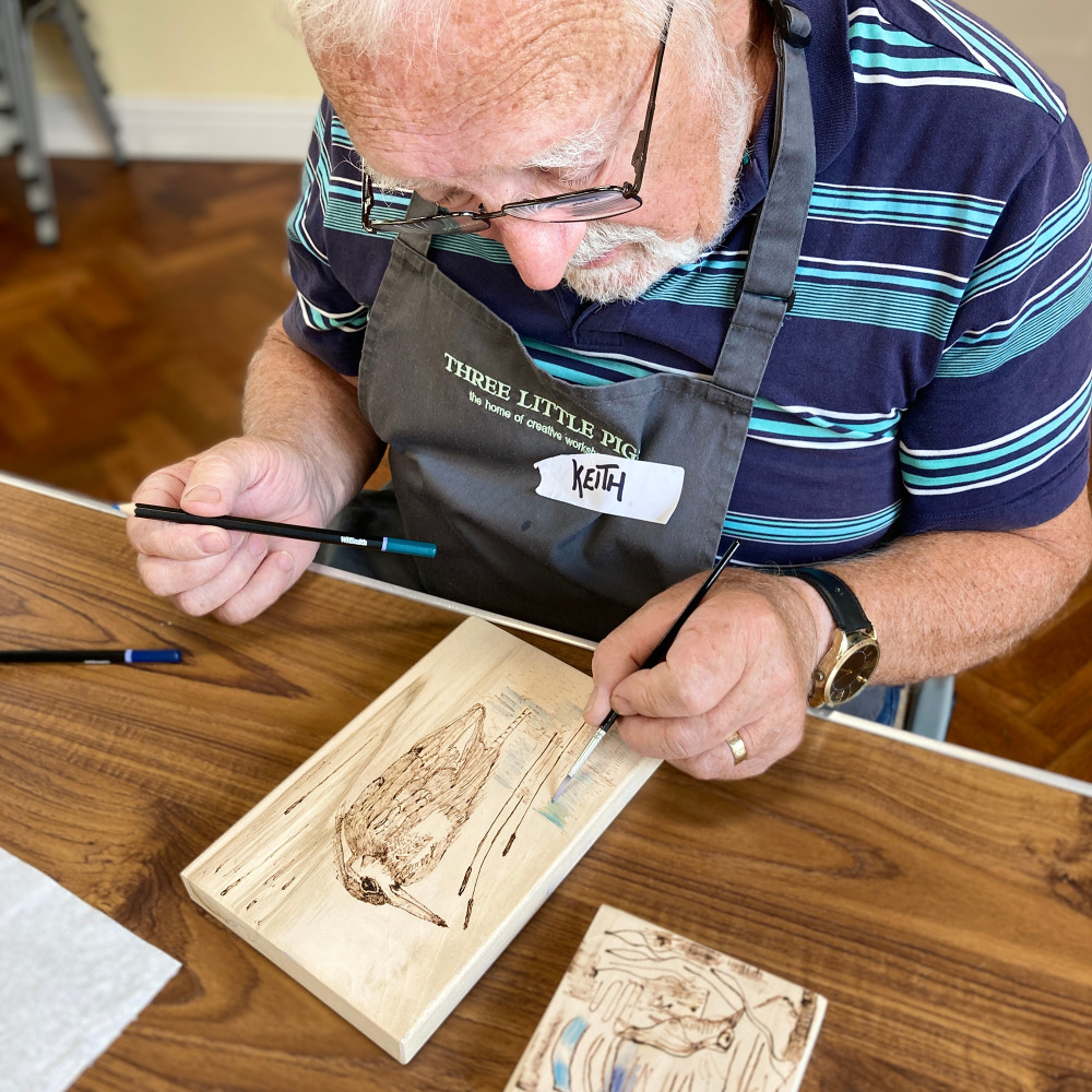 Pyrography Workshop at Three Little Pigs - Learning the art of ...