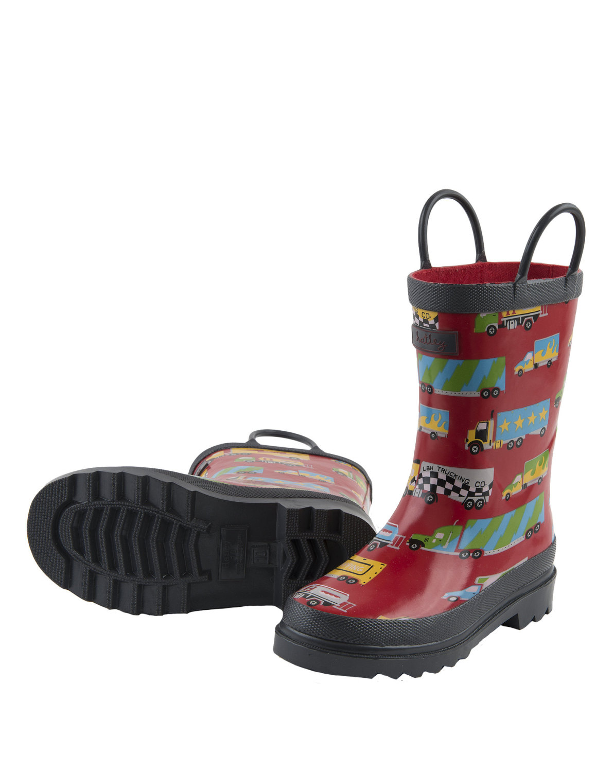 Navy & Red Wellies