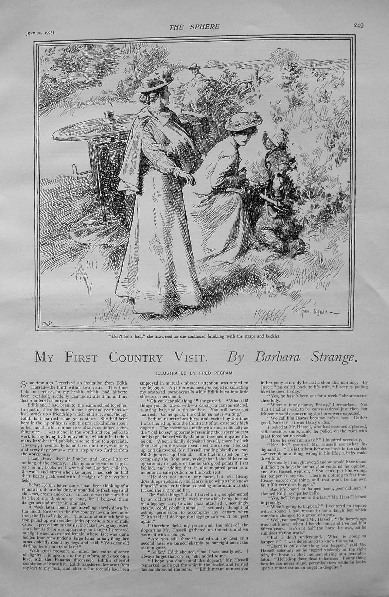 My First Country Visit. Written by Barbara Strange. 1905