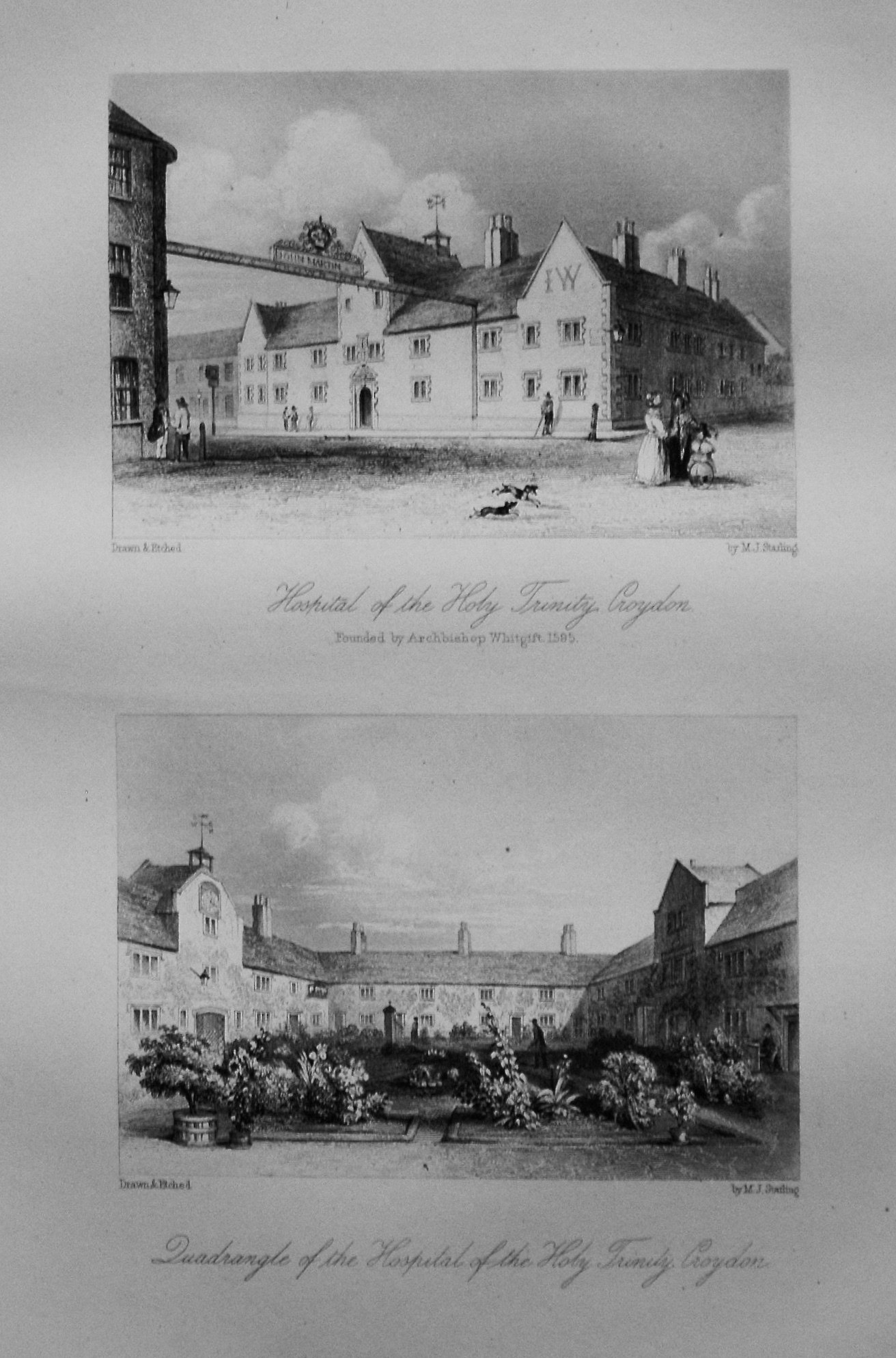 Hospital of the Holy Trinity, Croydon. Also the Quadrangle of the ...