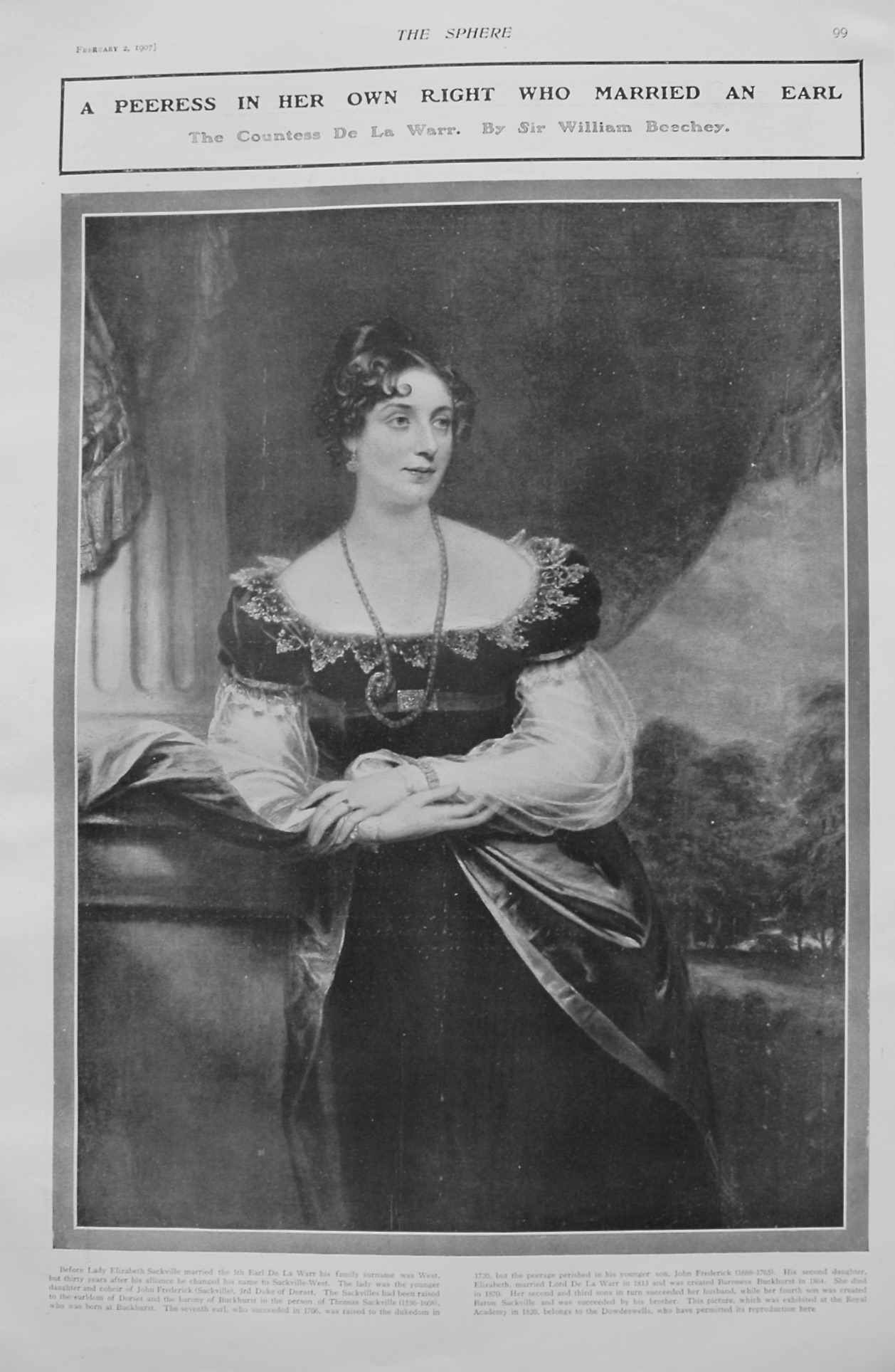 A Peeress in Her Own Right who Married an Earl : The Countess De La ...