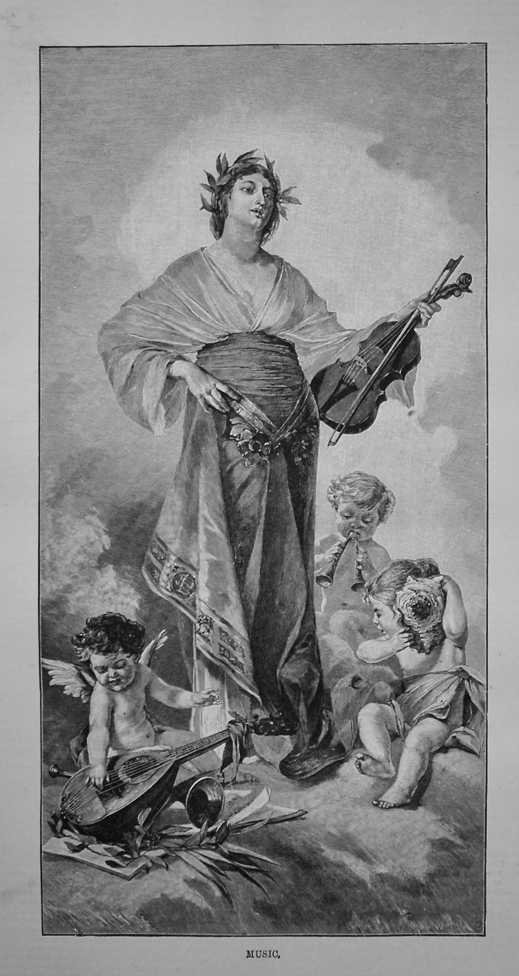 Music. (Engraving) 1887.