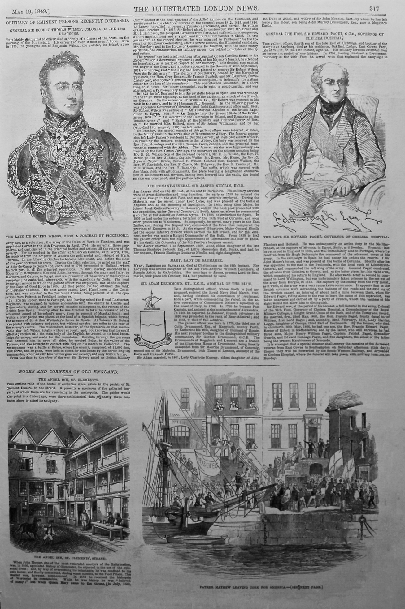 Nooks and Corners of Old England.- The Angel Inn, St. Clement's. 1849.