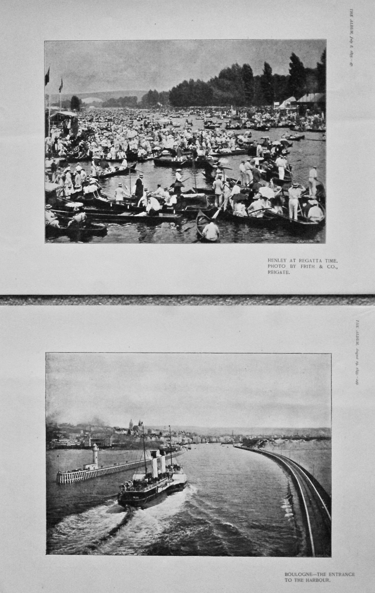 Henley Regatta Time, & Boulogne-the Entrance to the Harbour. 1895.