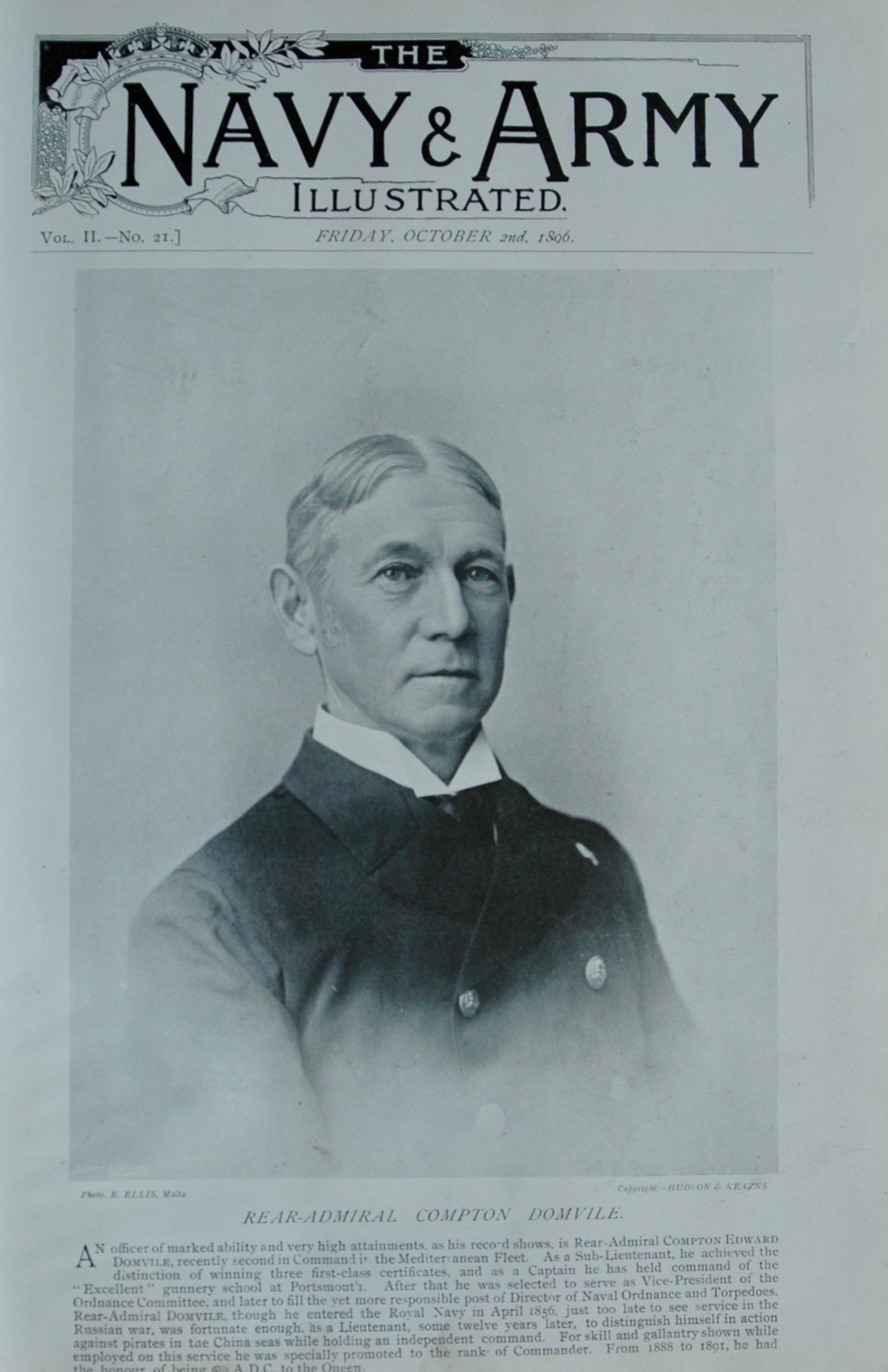 Rear-Admiral Compton Domville. 1896.