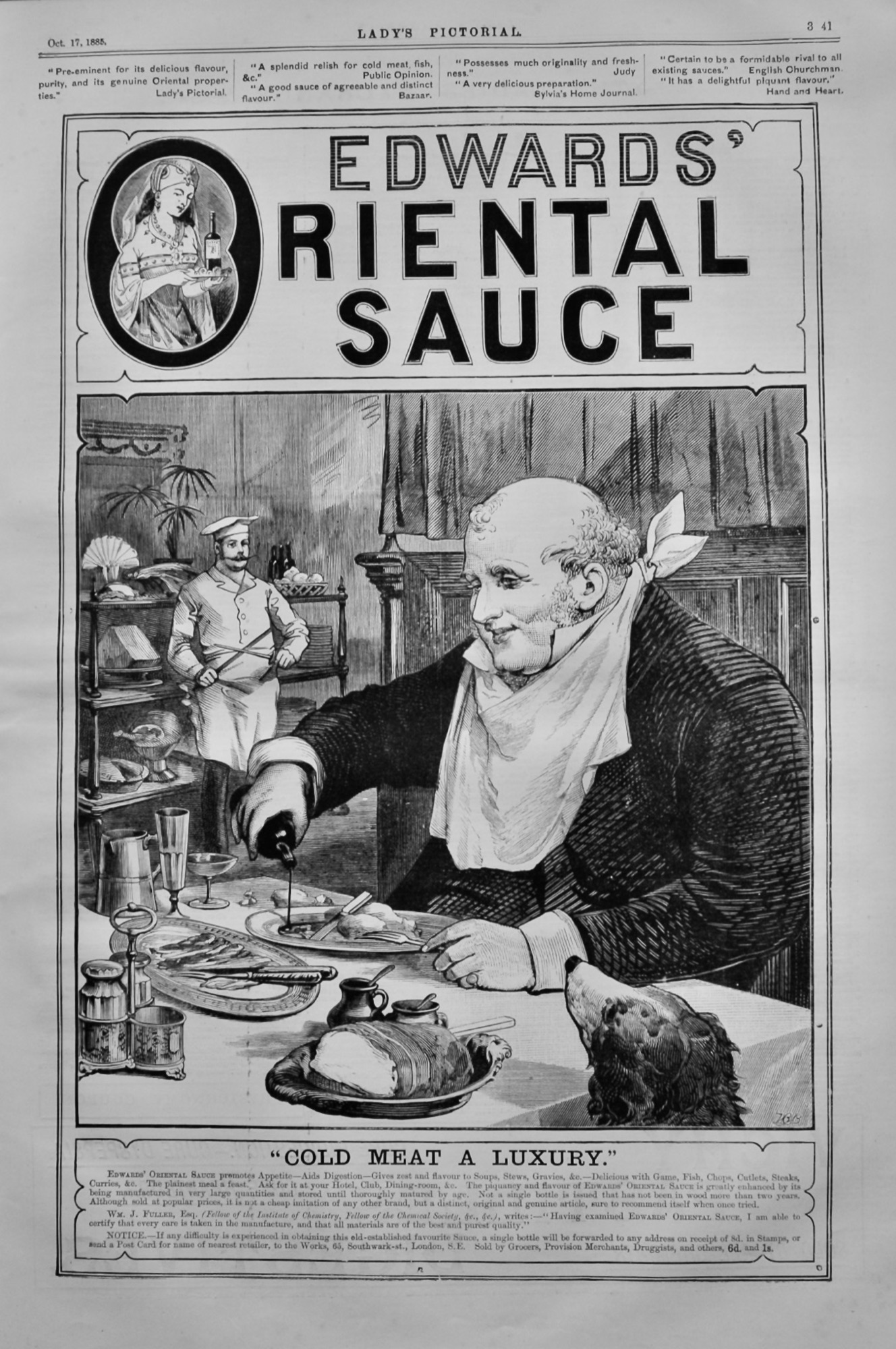 Edwards' Oriental Sauce. 1885.