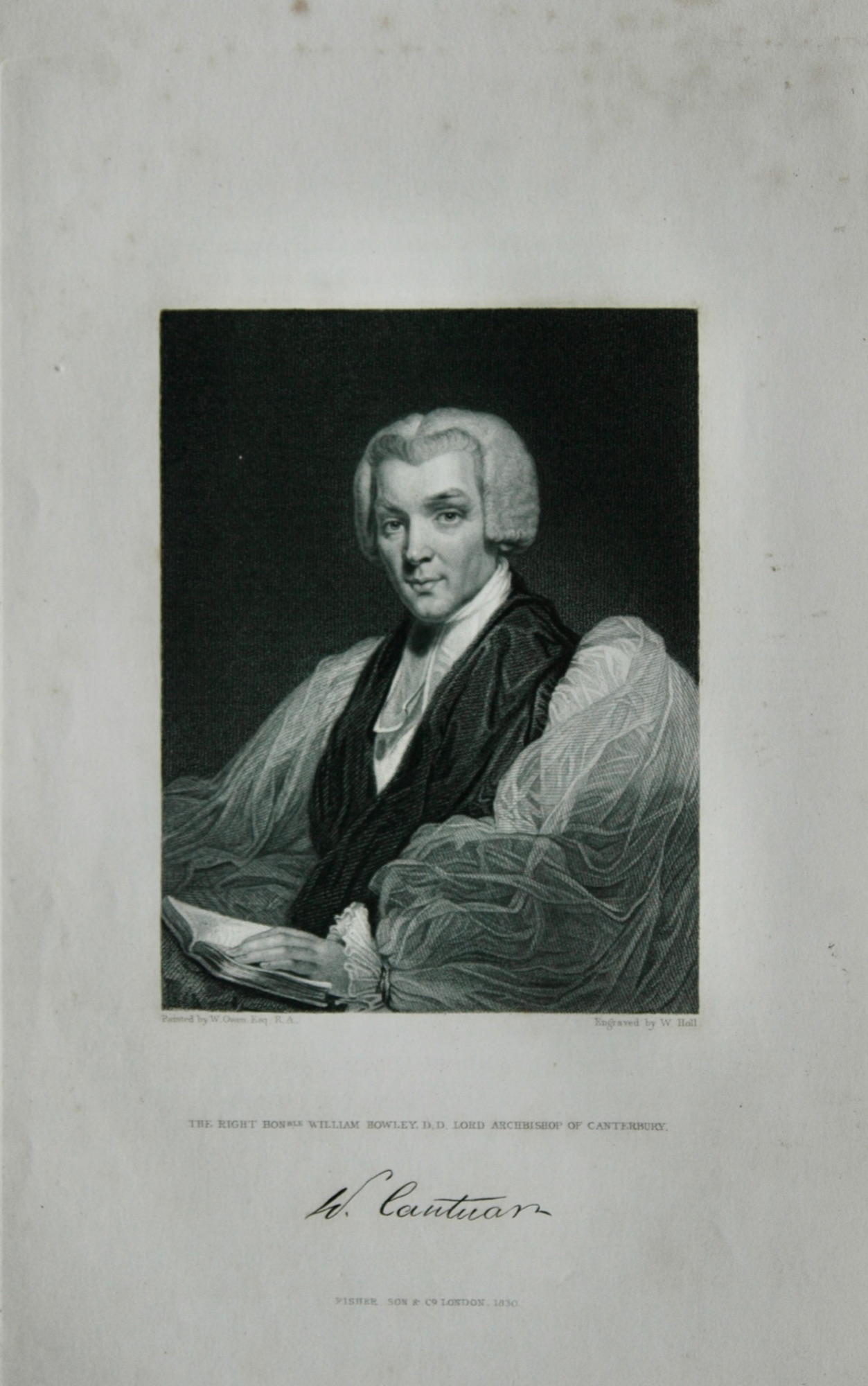 The Right Hon. William Howley. D.D. Lord Archbishop of Canterbury. 1831.