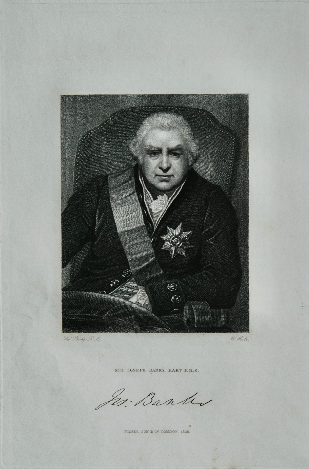 Sir Joseph Banks, Bart. P.R.S. 1830.