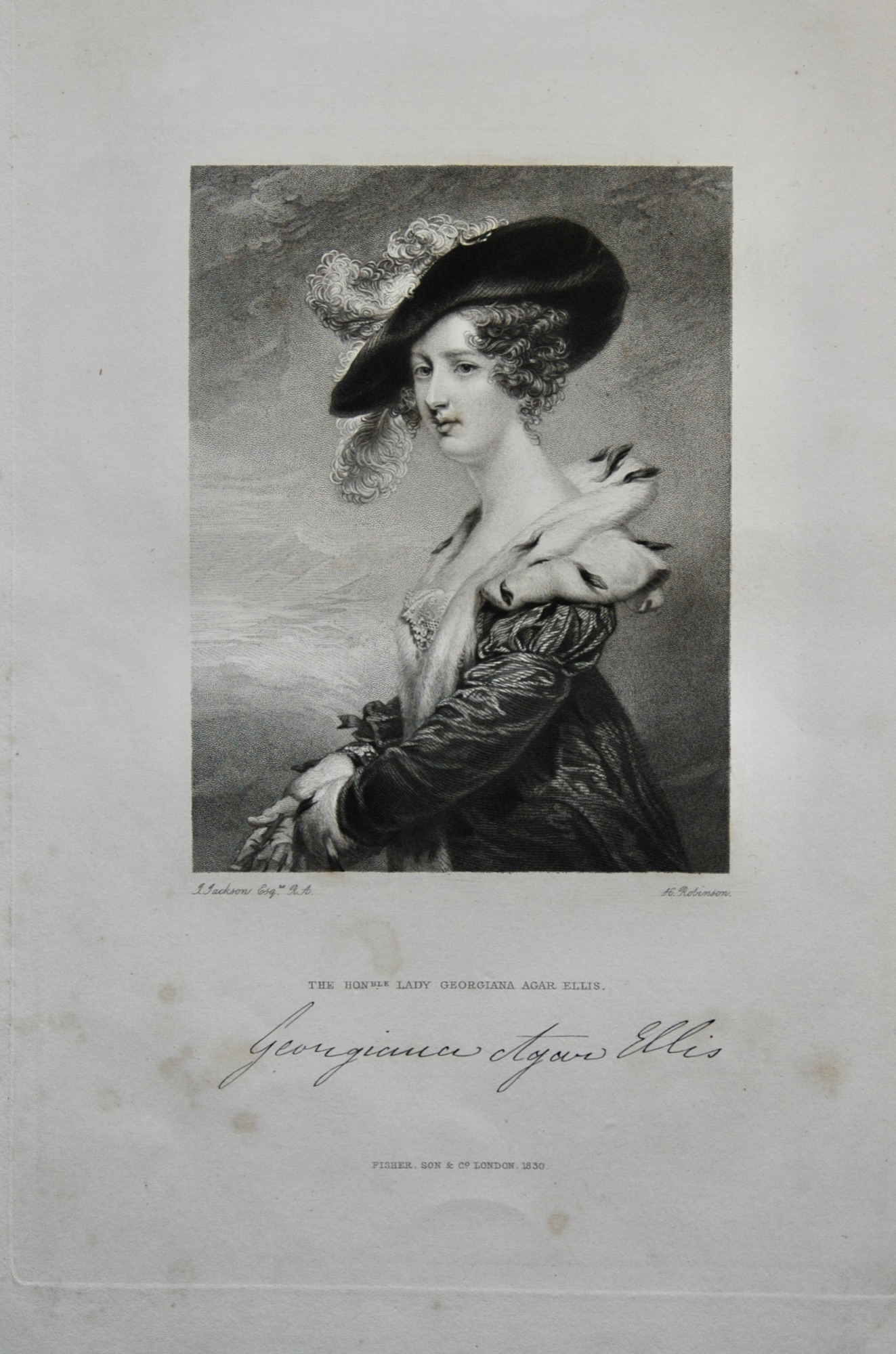 The Hon. Lady Georgina Agar Ellis. 1830.