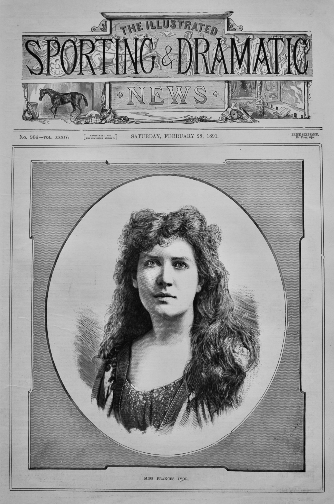 Miss Frances Ivor. 1891.